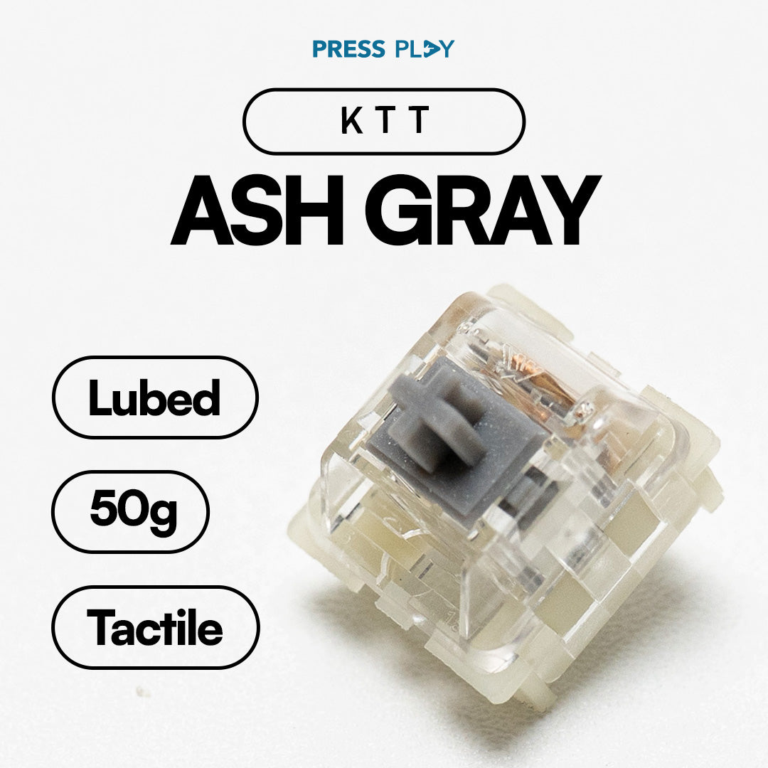 KTT Ash Gray Tactile Switch 53g Plate Mount – pressplayid