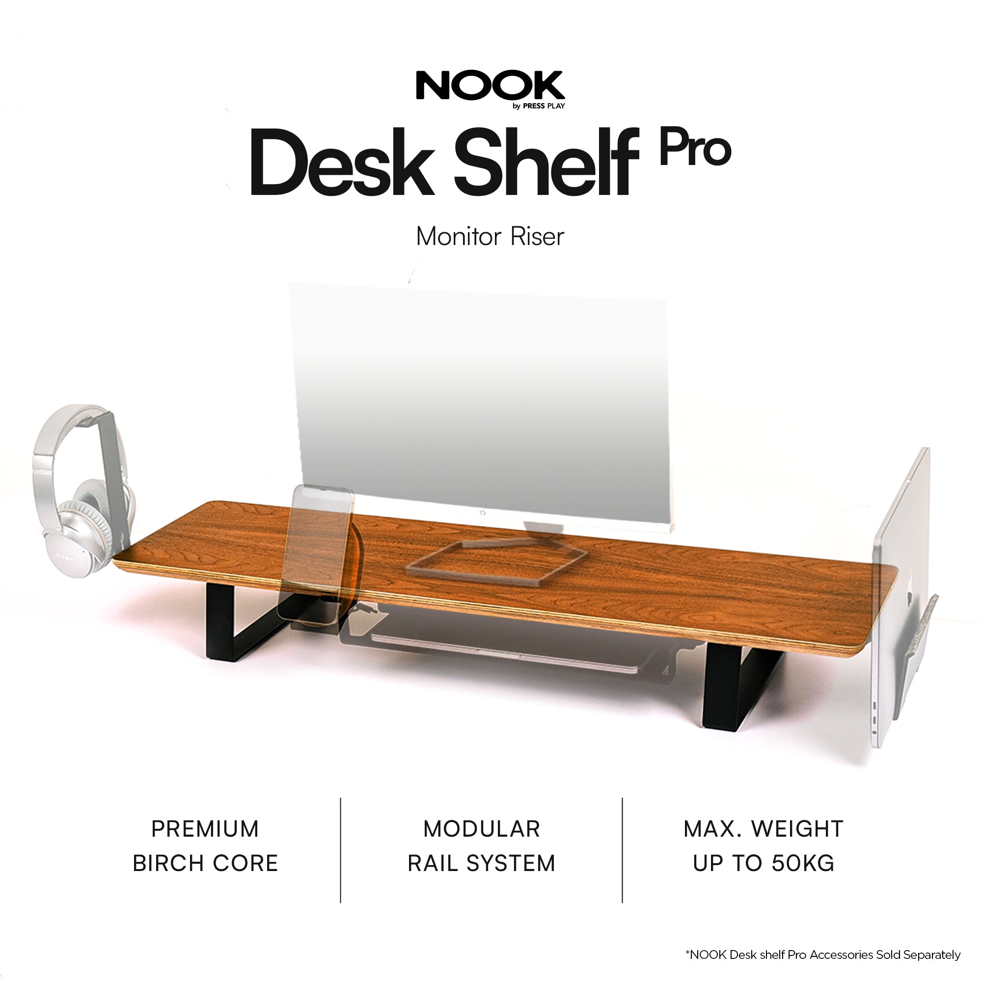NOOK DESK SHELF PRO Laptop Monitor Desk – pressplayid