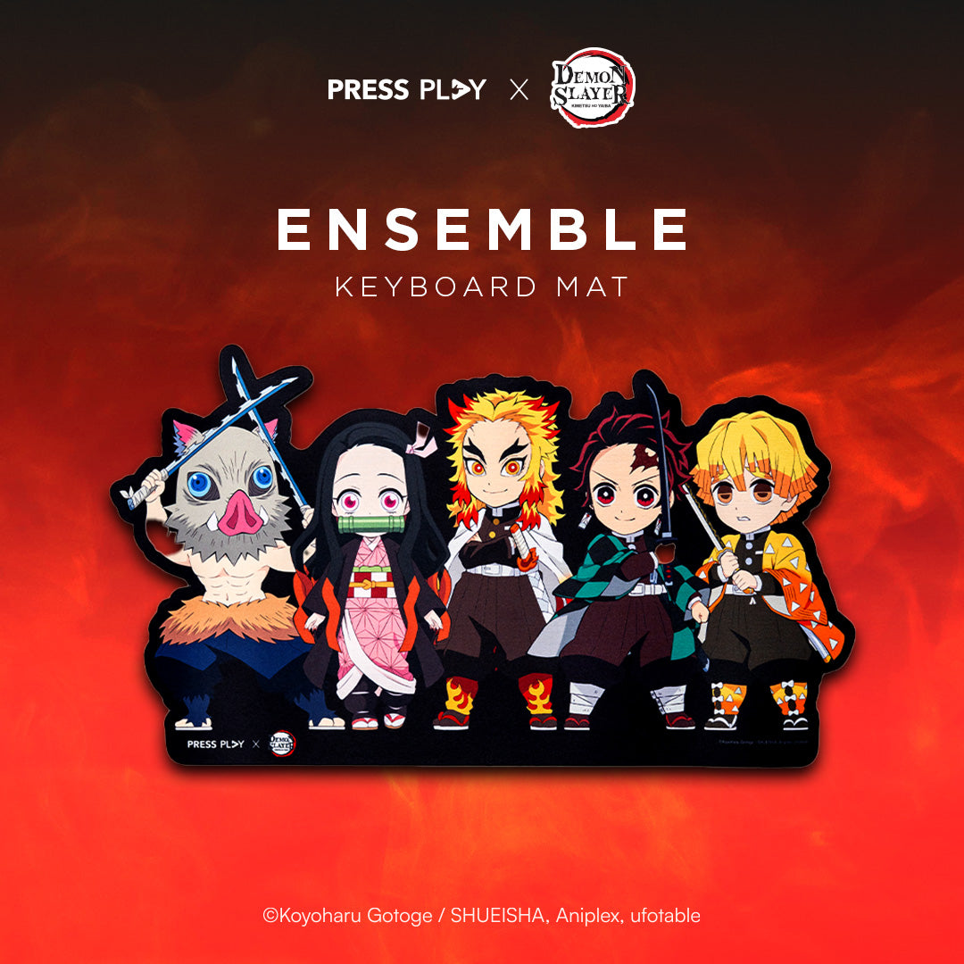 PRESS PLAY x DEMON SLAYER CHIBI ENSEMBLE 53x30cm Keyboard Mat – pressplayid