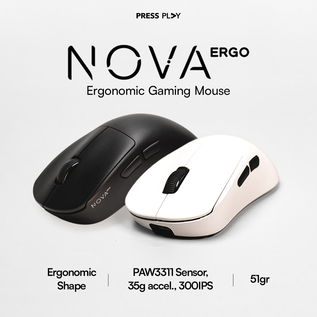 NOVA Ergo Ergonomic Wireless Gaming Mouse – pressplayid