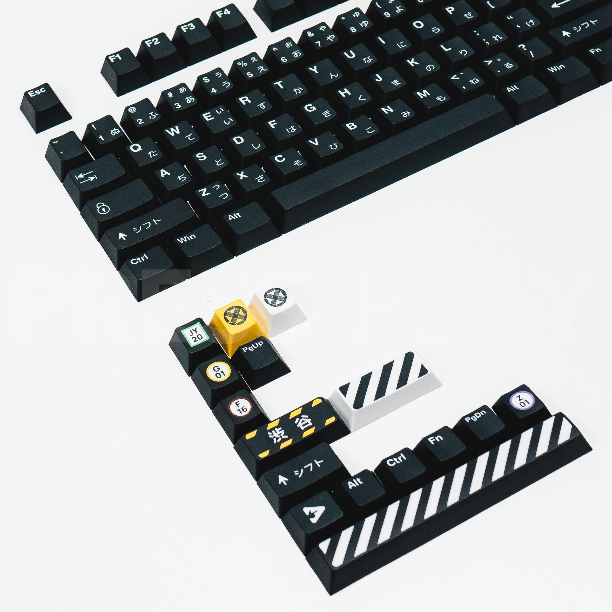 PPBT SHIBUYA PBT Dye Sub Keycap Set Japanese Root by Press Play ...