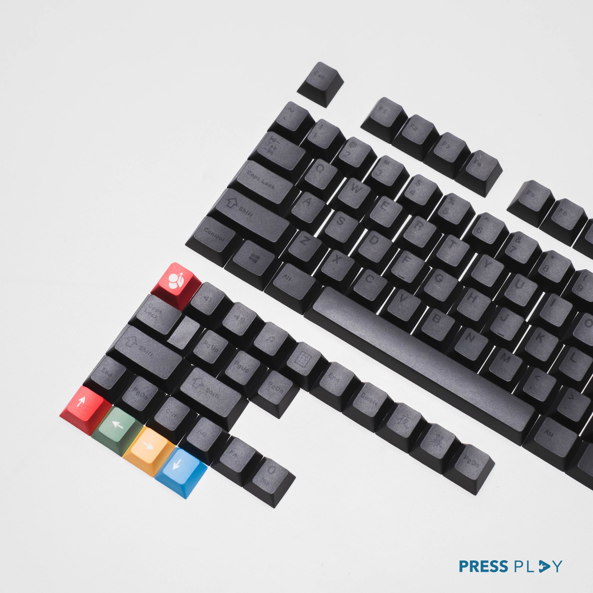 BLACKOUT PBT Dye Sub Sublimated Keycaps Keycap Set – pressplayid