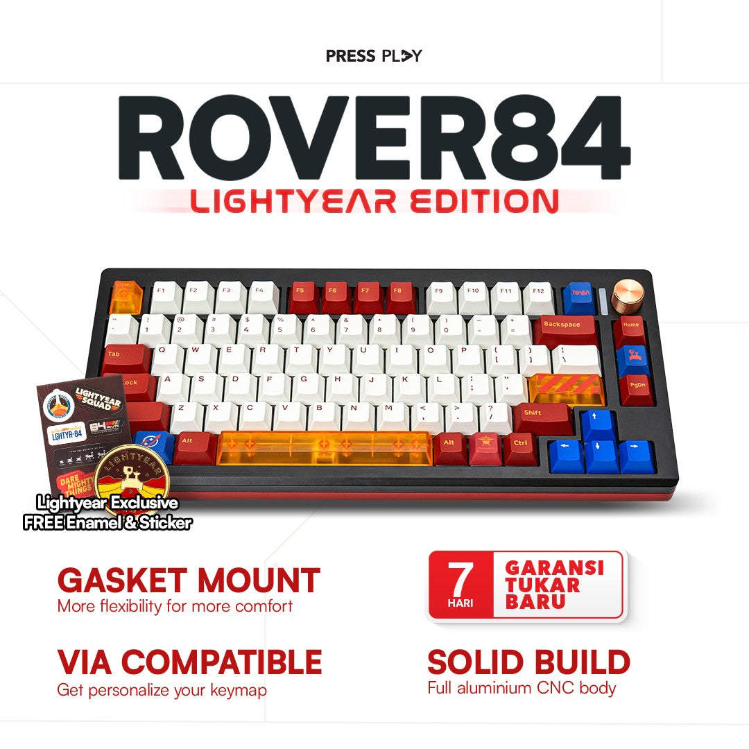 ROVER84 Lightyear 75% Wireless Aluminium CNC Mechanical Keyboard ...
