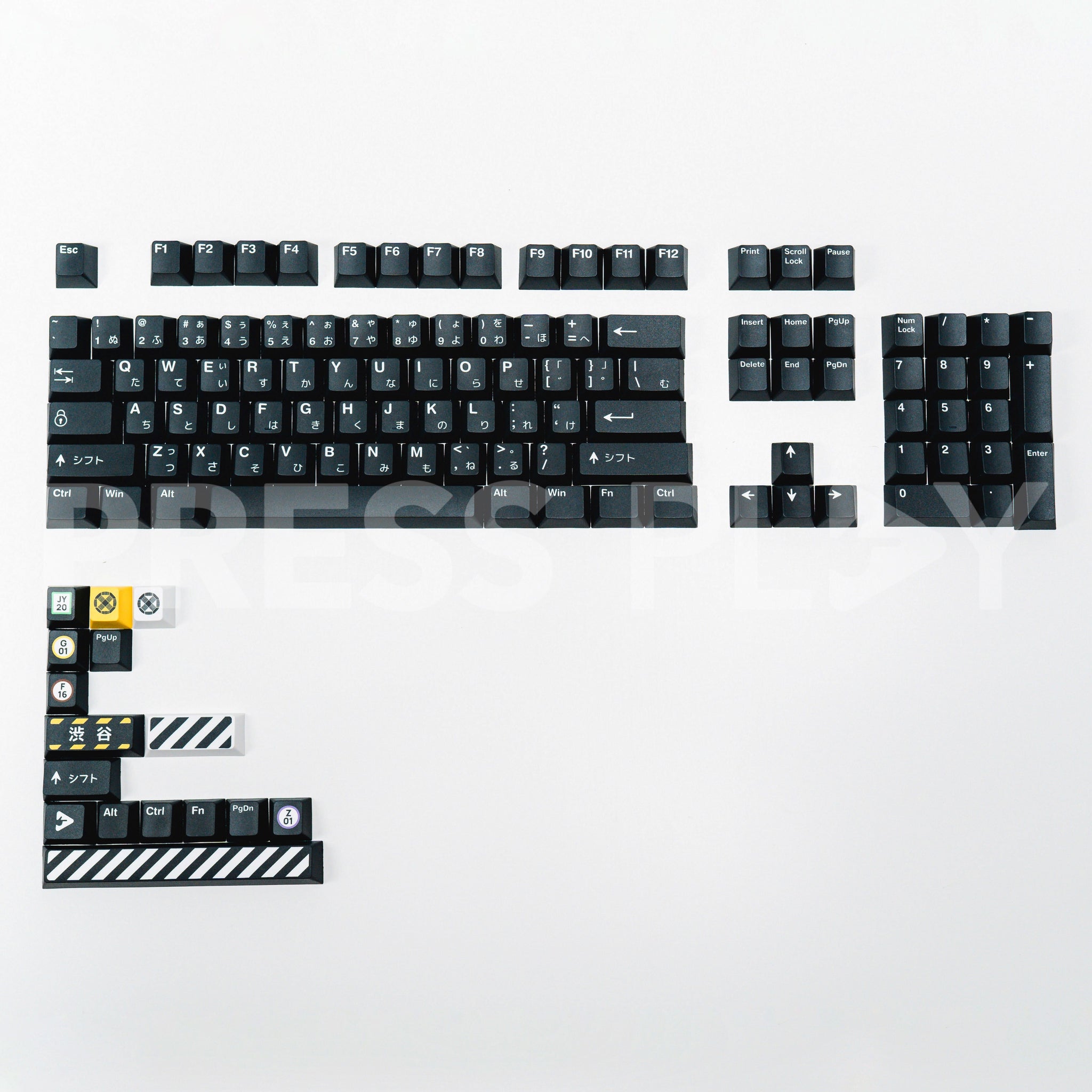 PPBT SHIBUYA PBT Dye Sub Keycap Set Japanese Root by Press Play ...