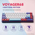 VOYAGER68 Lightyear Edition CNC Alu South Facing Mechanical Keyboard ...