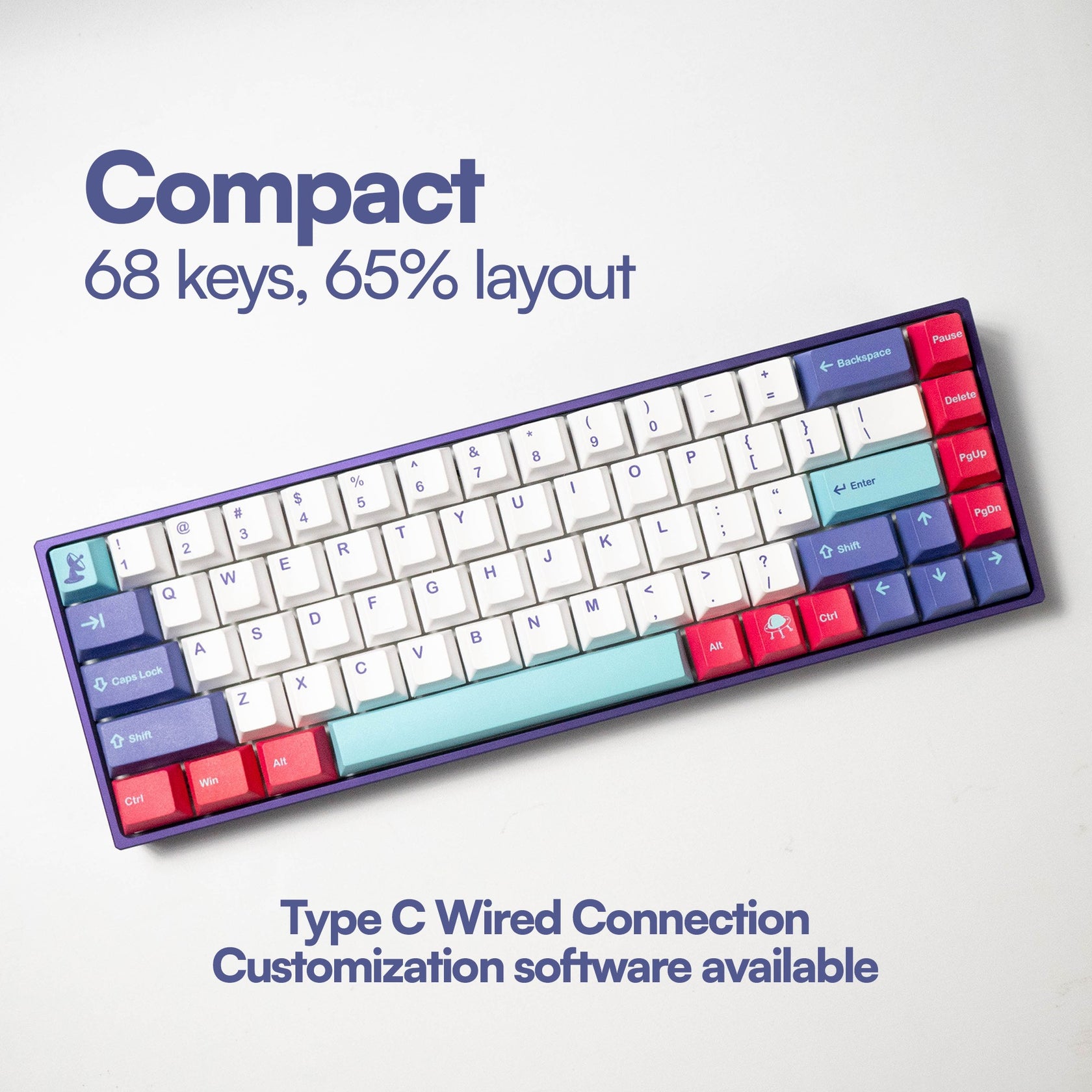 VOYAGER68 Lightyear Edition CNC Alu South Facing Mechanical Keyboard ...